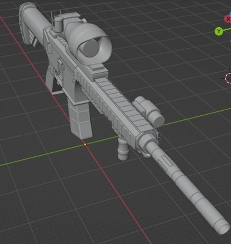 Mgun for personal project 3D model | CGTrader