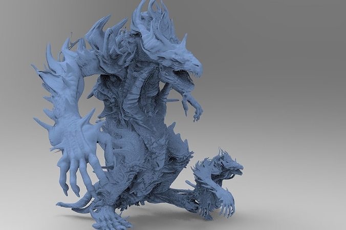 Demon Clawed statue 2 3D model | CGTrader
