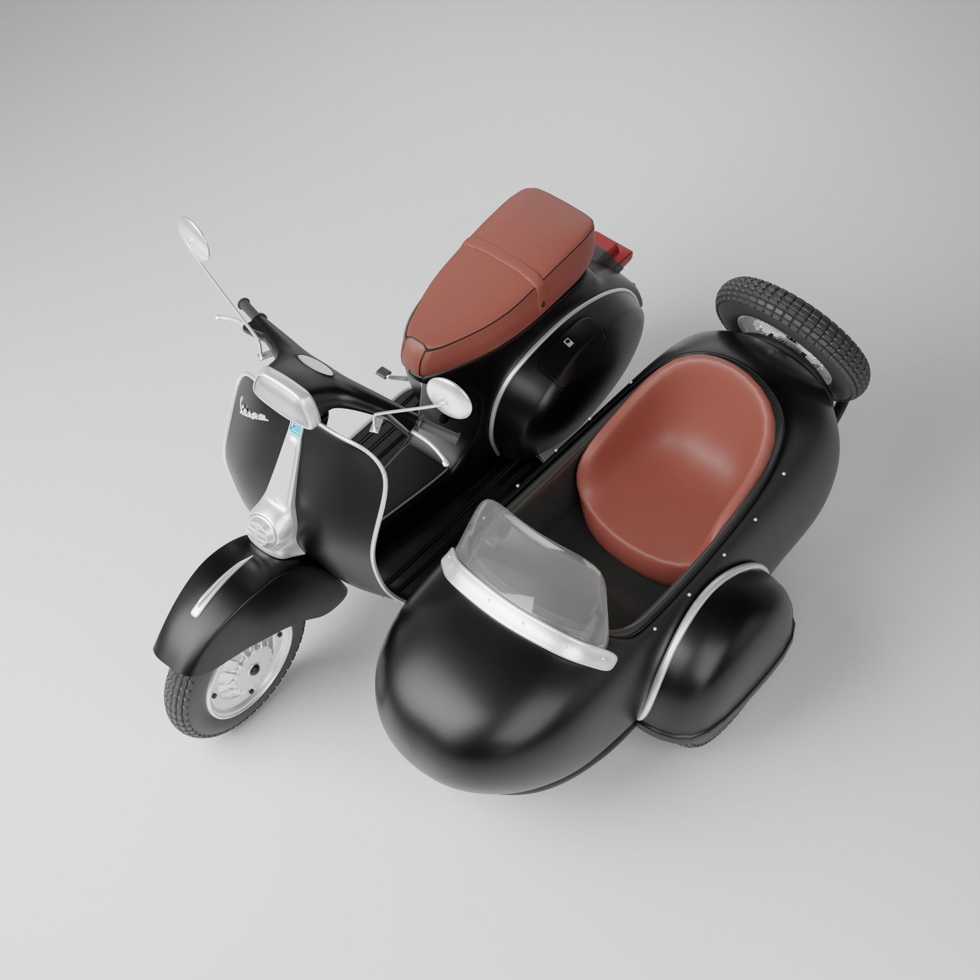 3D model Vespa Sprint With Sidecar Season 2 Low-poly 3D model VR / AR ...