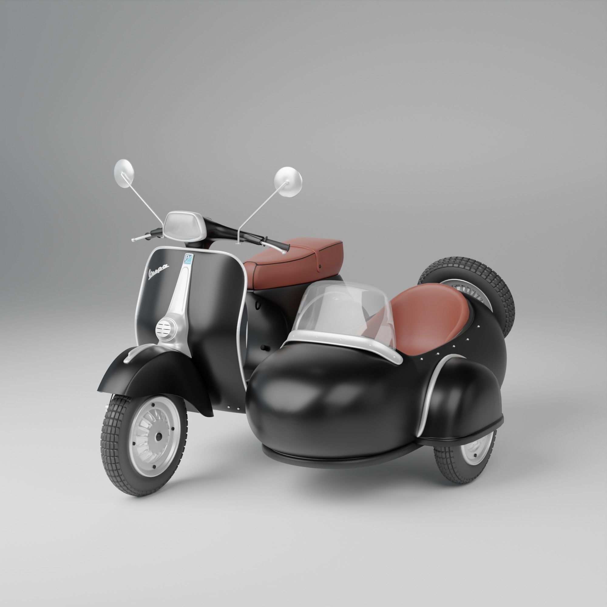 3D model Vespa Sprint With Sidecar Season 2 Low-poly 3D model VR / AR ...