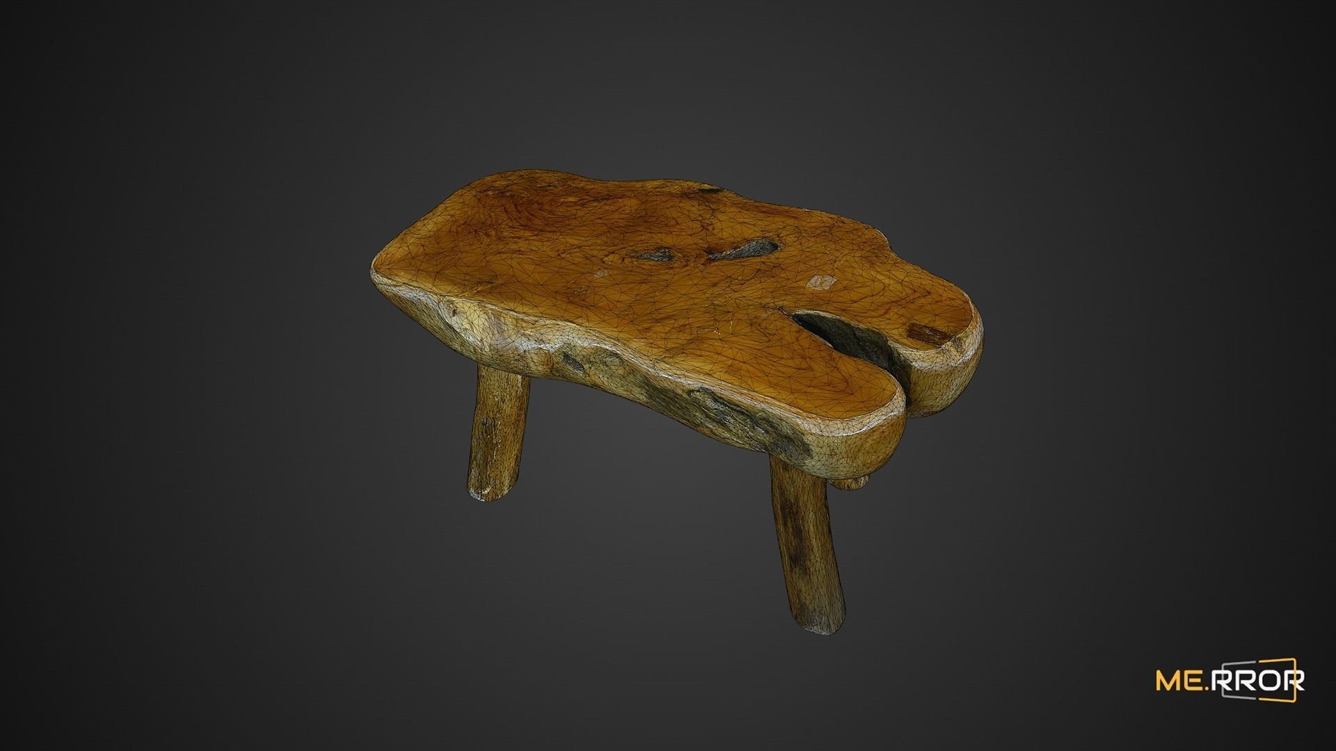 Mini Wooden Table 3D model | CGTrader