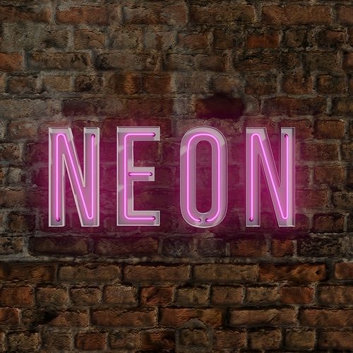 Neon Light Box Font 3D model | CGTrader