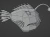3D model Cartoon anglerfish low poly Roblox game pet Blender VR / AR ...