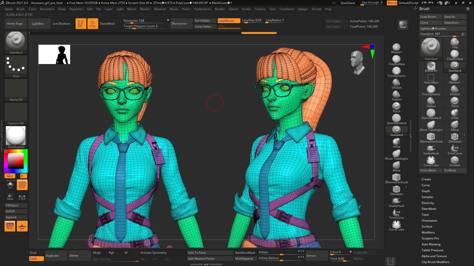 Stylized Strictly Dressed Girl Character 3D model | CGTrader