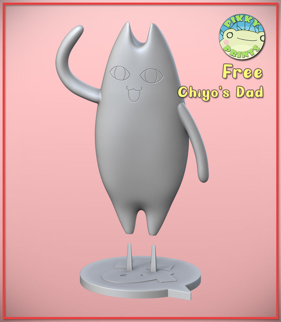 Chiyo Dad - Azumanga Daioh free 3D model 3D printable | CGTrader