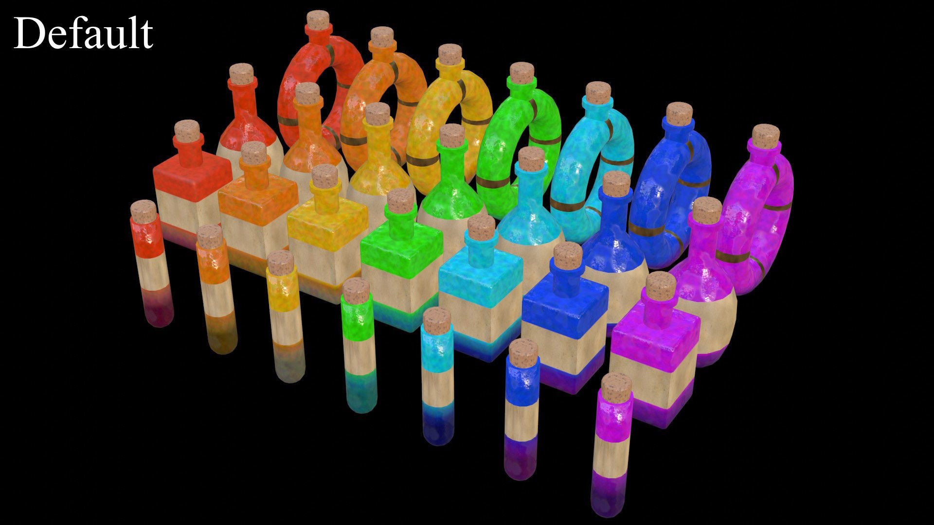 3D model Stylized RPG Magic Potions VR / AR / low-poly | CGTrader