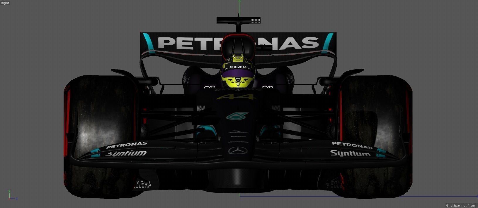 Mercedes W14 A spec - Lewis Hamilton 3D model | CGTrader