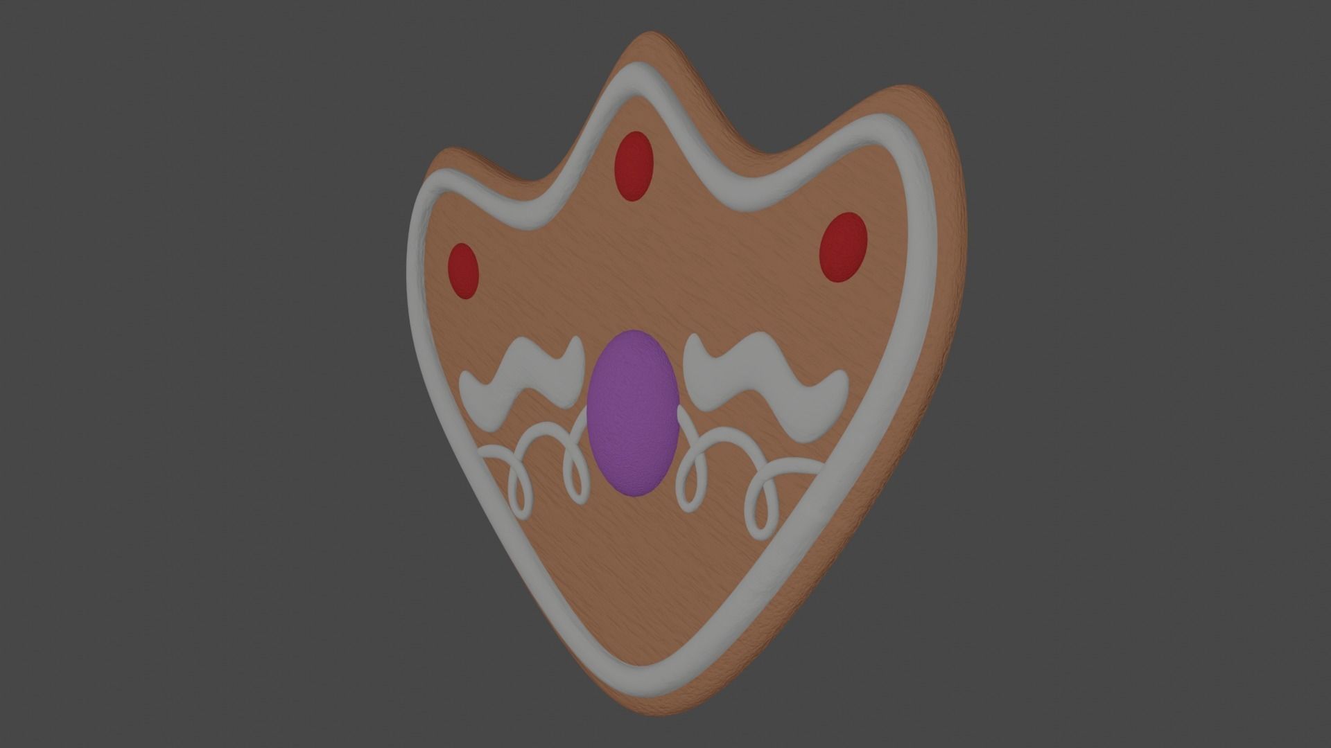 Gingerbread Shield Prop 3D model | CGTrader