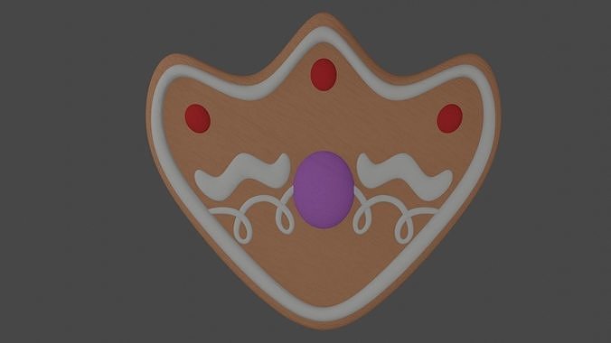 Gingerbread Shield Prop 3D model | CGTrader