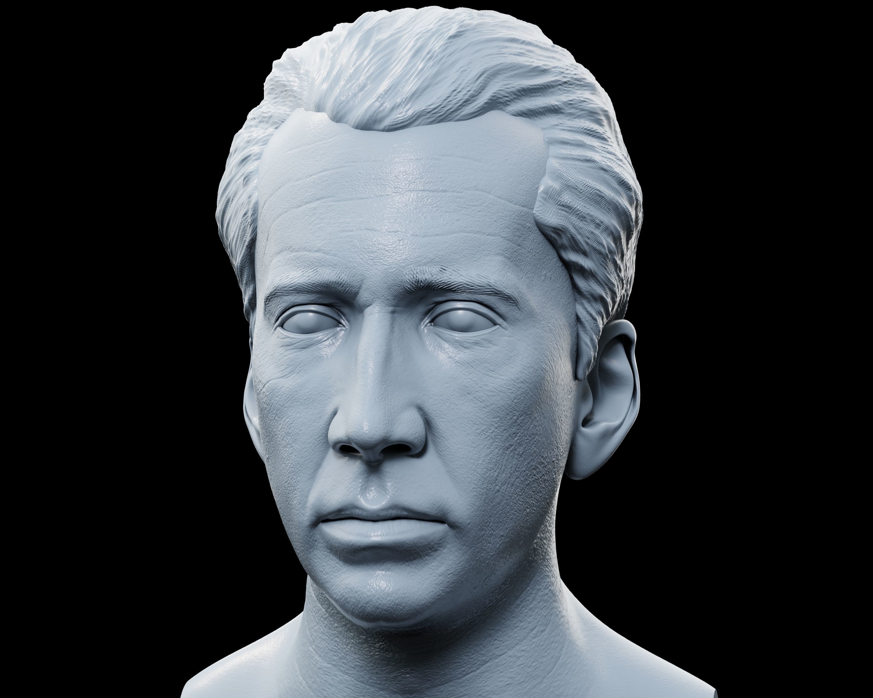 Nicolas Cage Bust 3D model 3D printable | CGTrader
