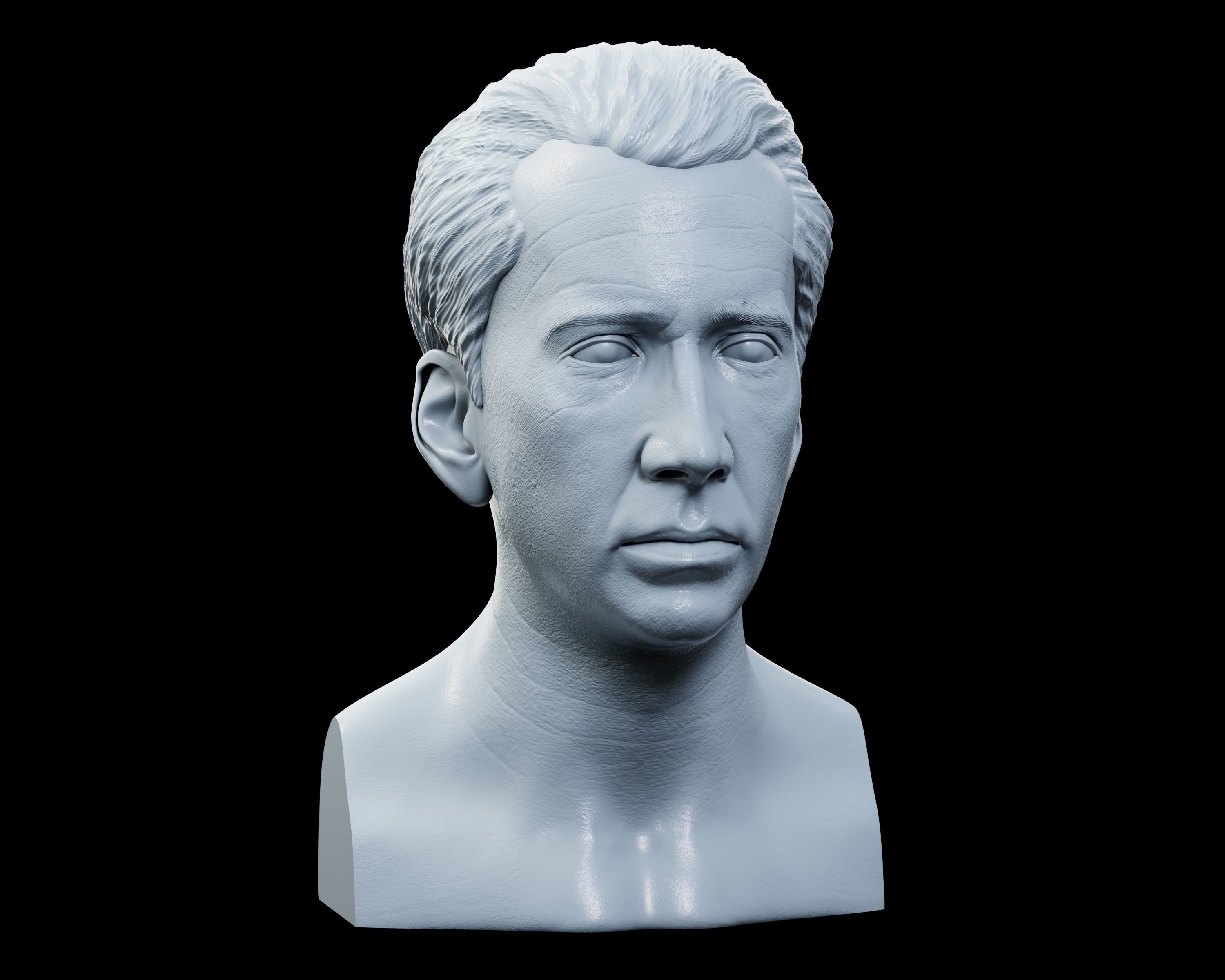 Nicolas Cage Bust 3D model 3D printable | CGTrader
