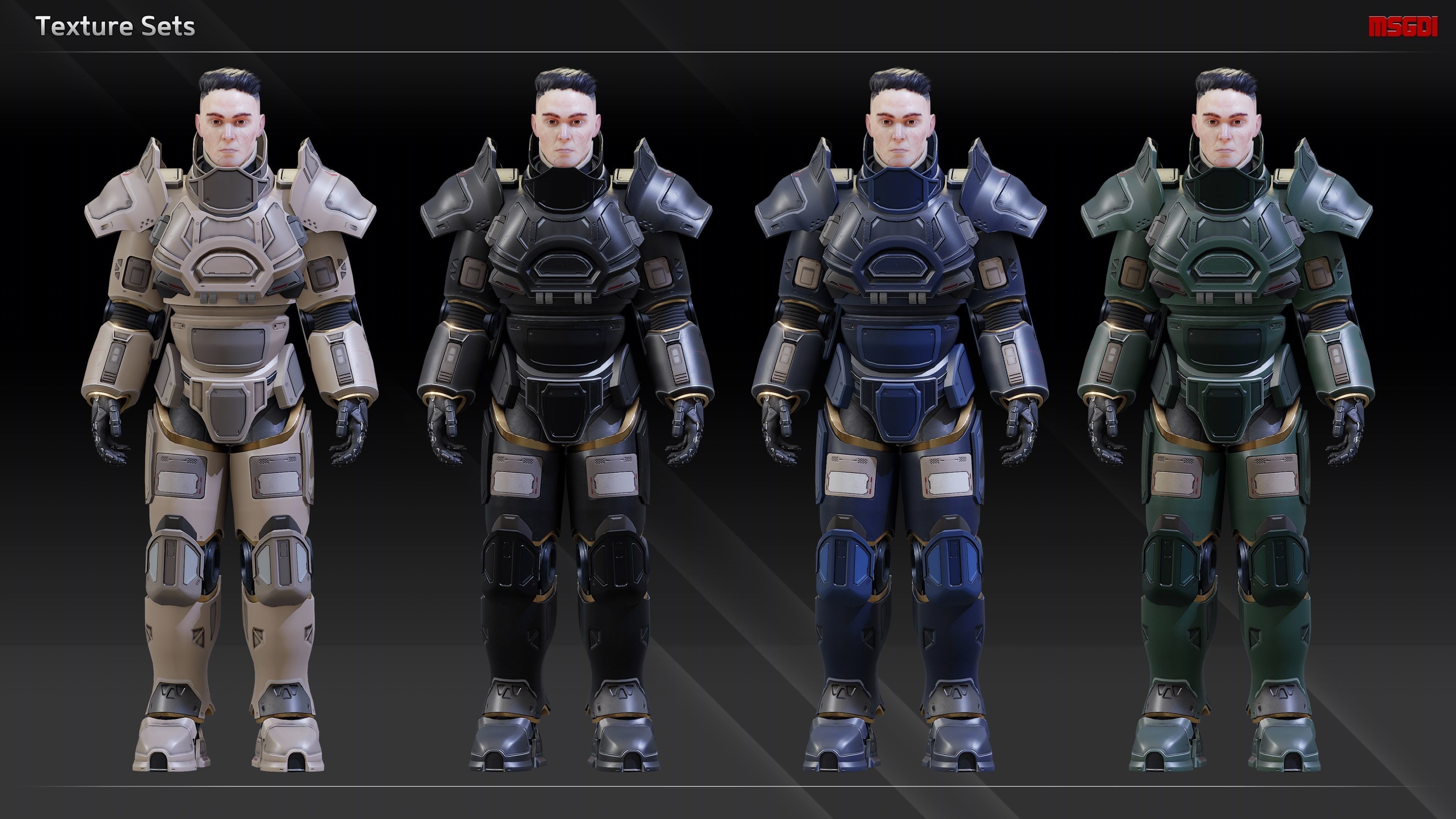 3D model Scifi Heavy Soldier Max VR / AR / low-poly | CGTrader