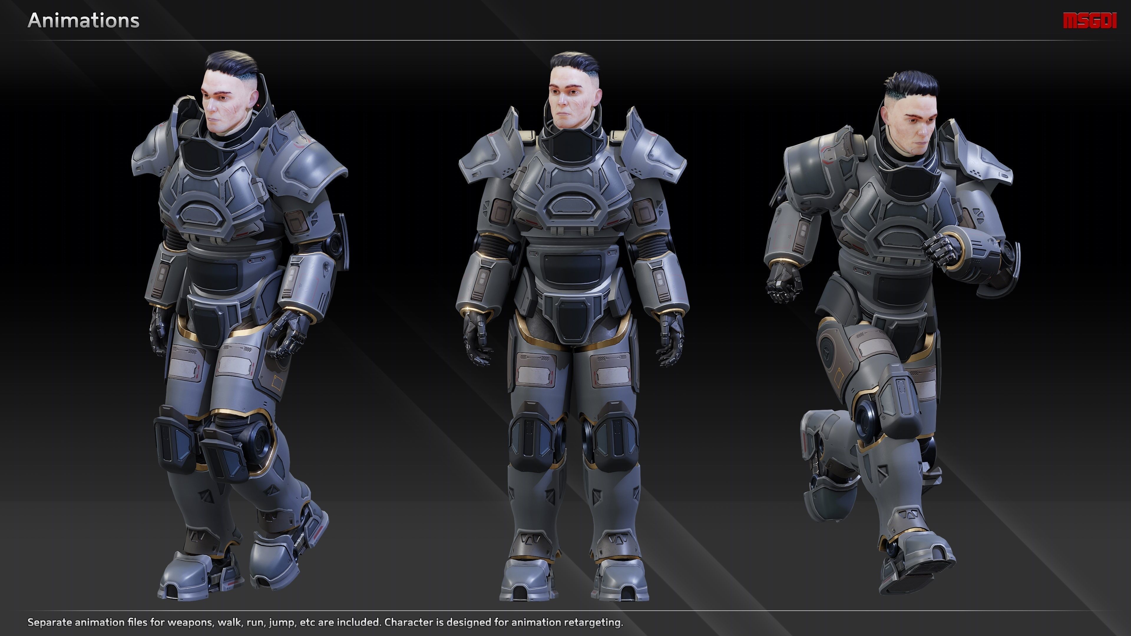 3D model Scifi Heavy Soldier Max VR / AR / low-poly | CGTrader