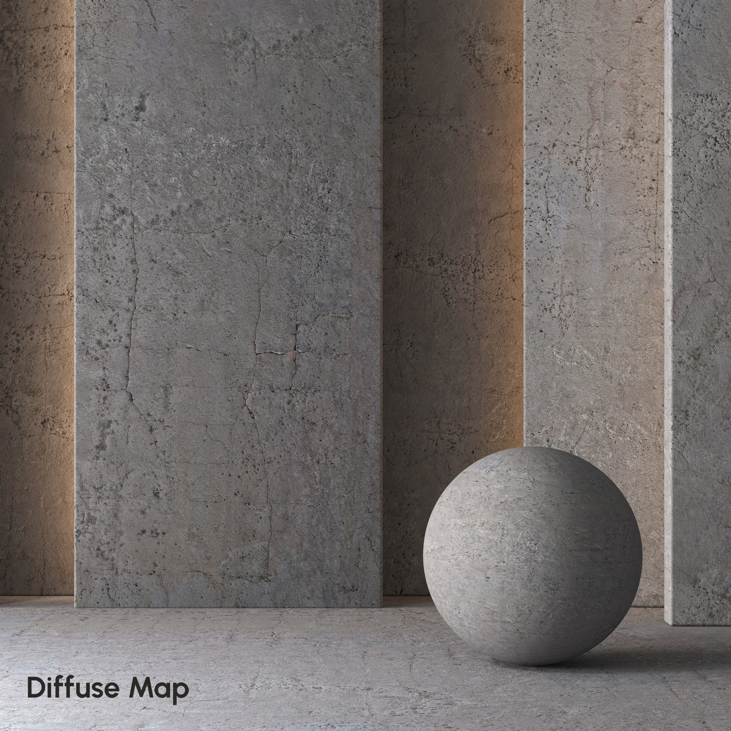 2 Concrete Material 8K-Seamless - Tileable-DrCG No 57 3D model | CGTrader