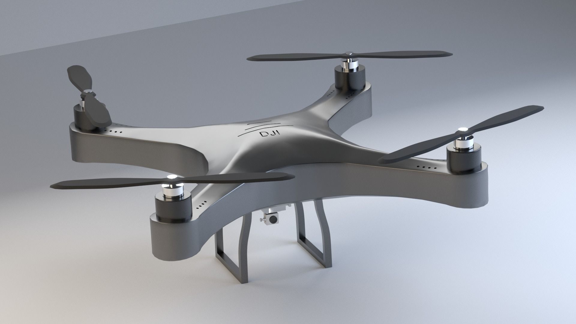 3D model High-Quality 3D Model of a Drone VR / AR / low-poly | CGTrader