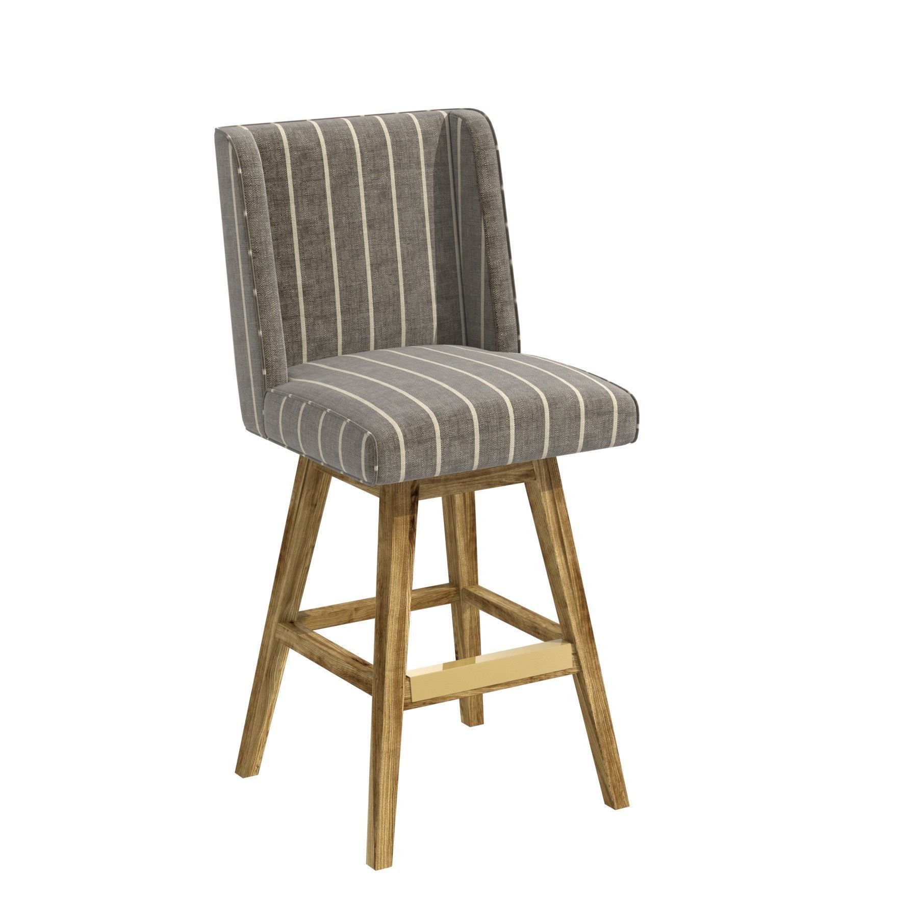 ALDER TWEED TRIBECA SWIVEL BAR STOOL 3D model | CGTrader