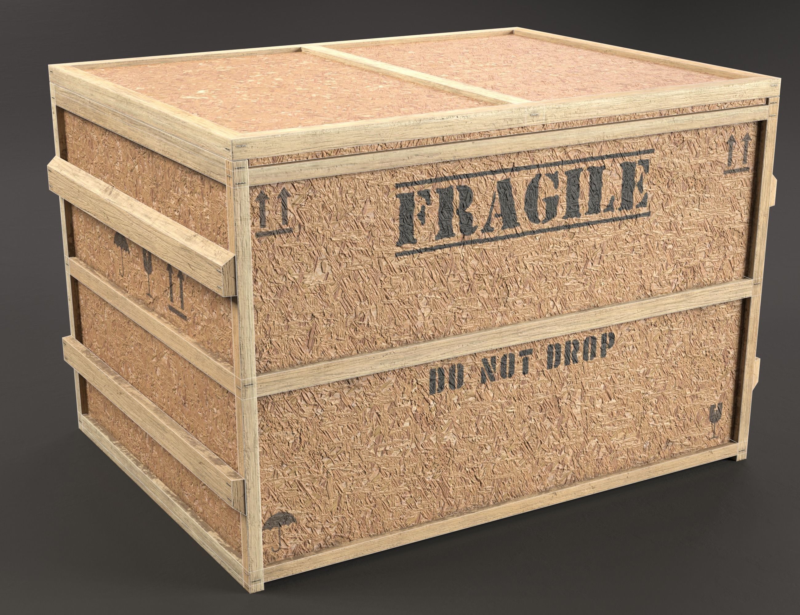 3D model Chipboard cargo box VR / AR / low-poly | CGTrader