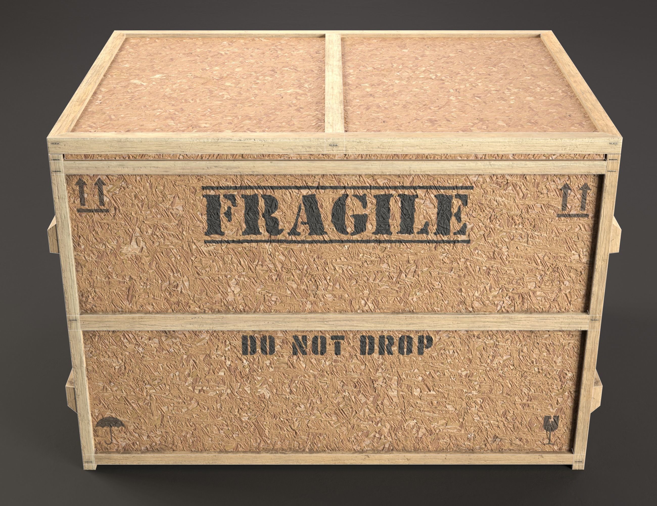 3D model Chipboard cargo box VR / AR / low-poly | CGTrader