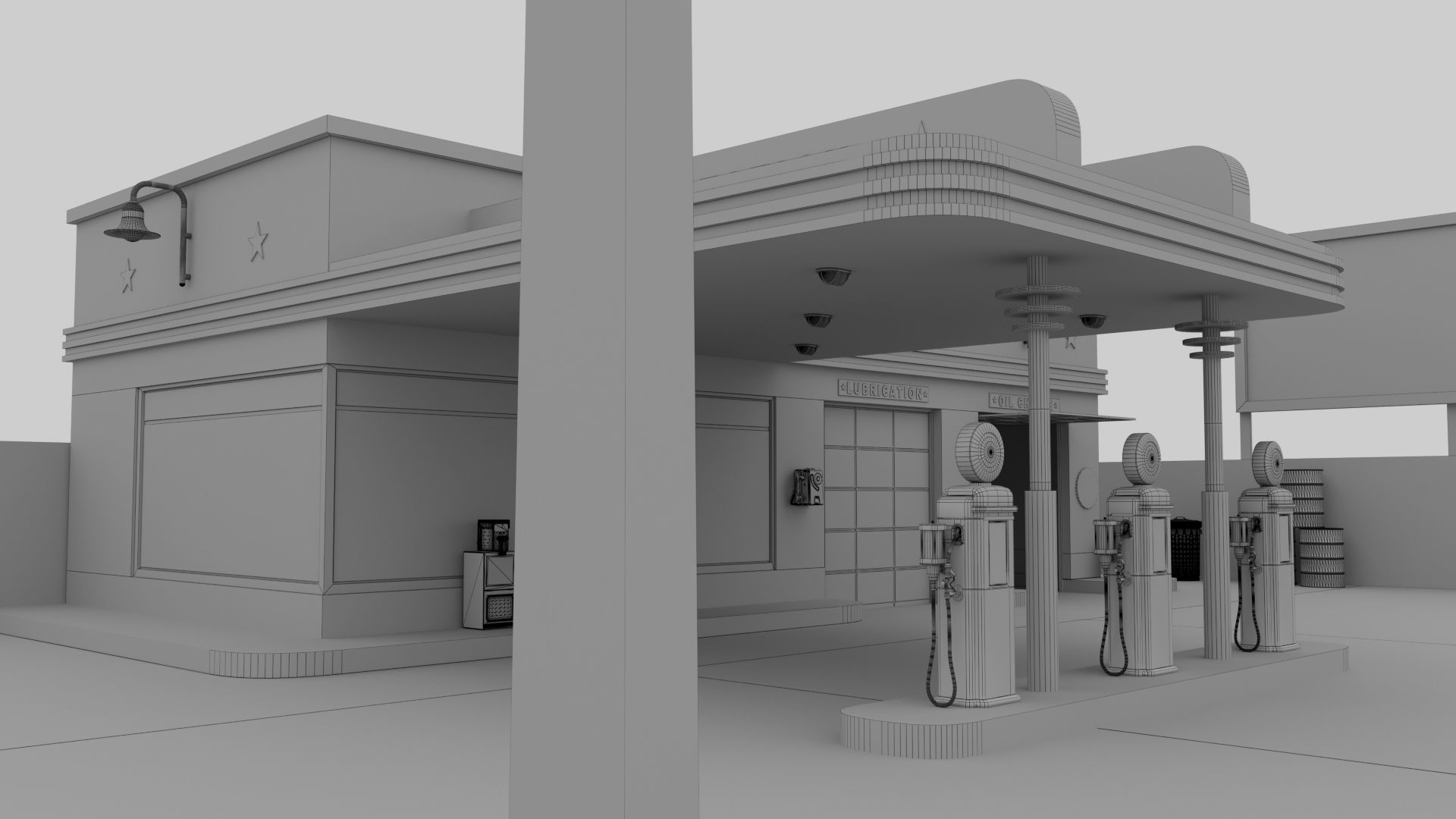 GAS STATION 3D model | CGTrader