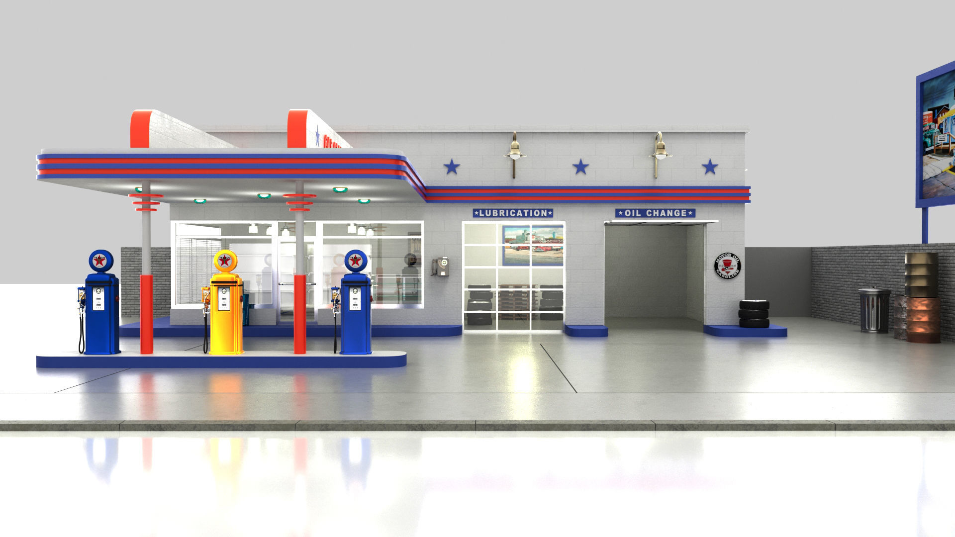 GAS STATION 3D model | CGTrader