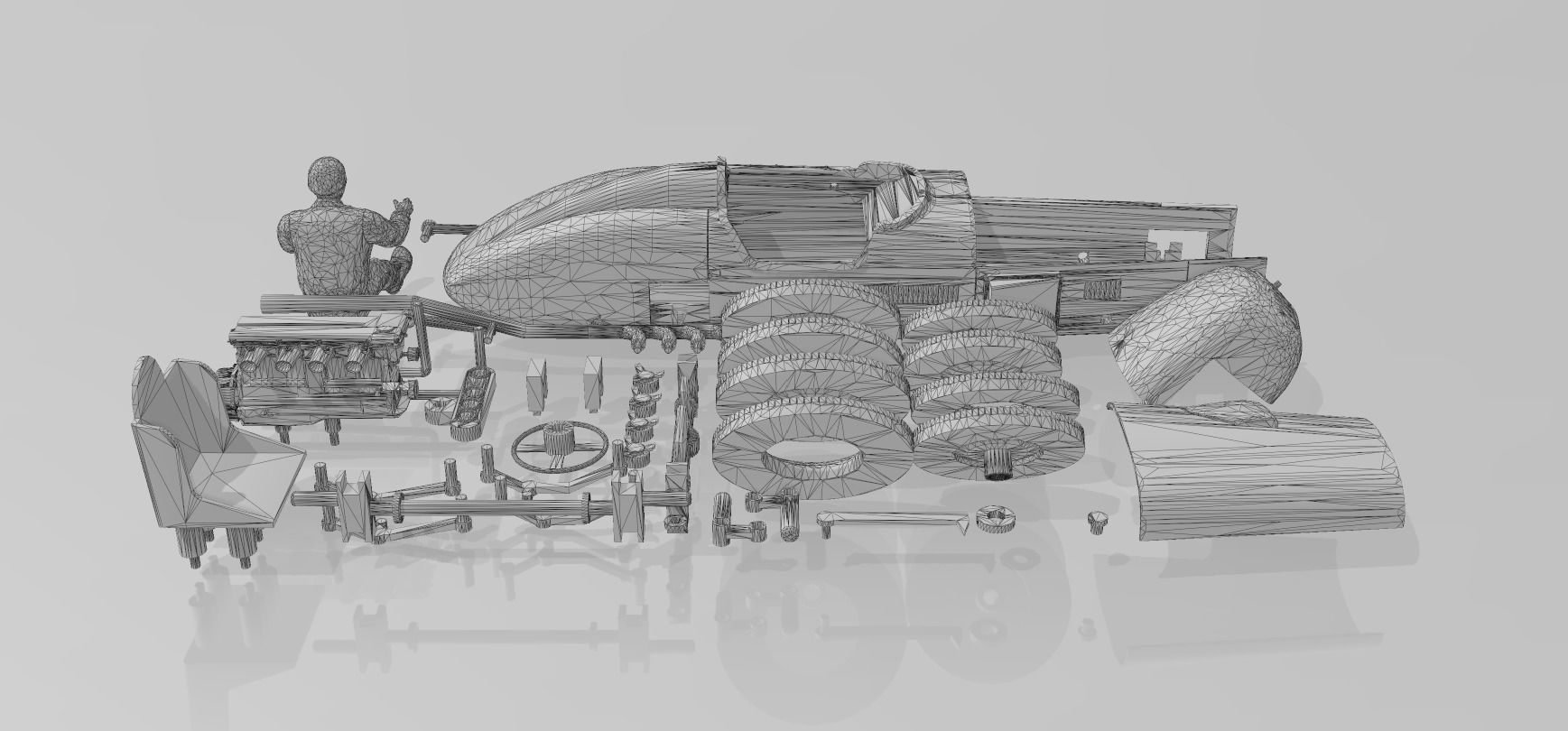Kurtis Craft Indy Racer Midget Racer ready to print 3D model 3D ...