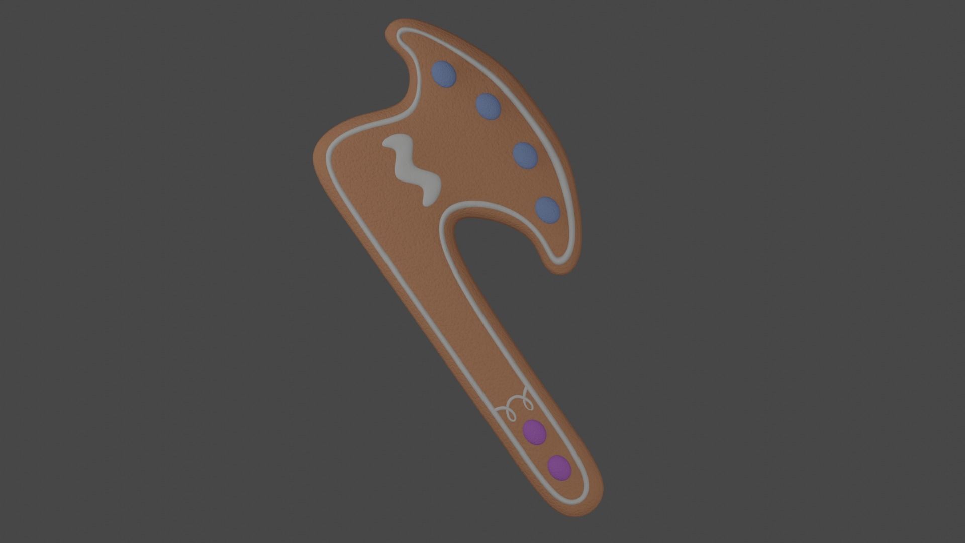 Gingerbread Axe Prop 3D model | CGTrader