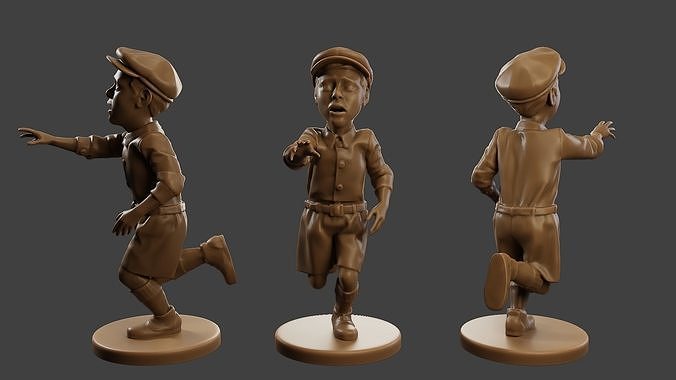 ww2 Scared Little Boy SLB1 004 3D model 3D printable | CGTrader