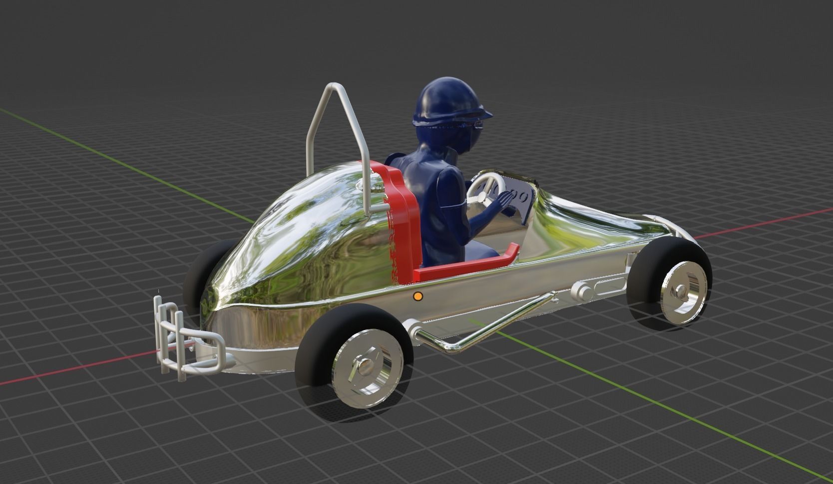 The silver Flash midget racer ready to print 3D model 3D printable ...