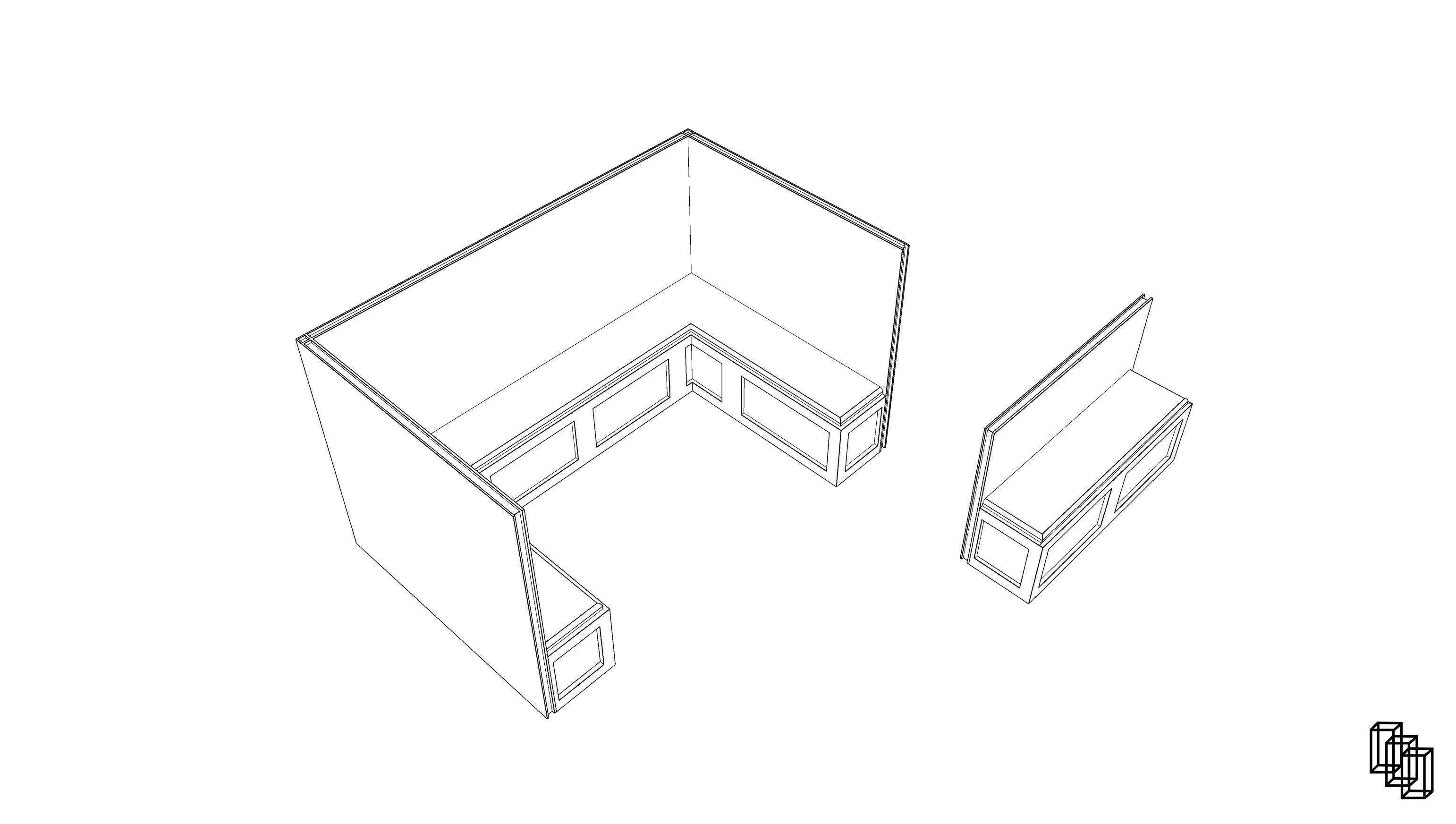 3D model Seating Nook VR / AR / low-poly | CGTrader