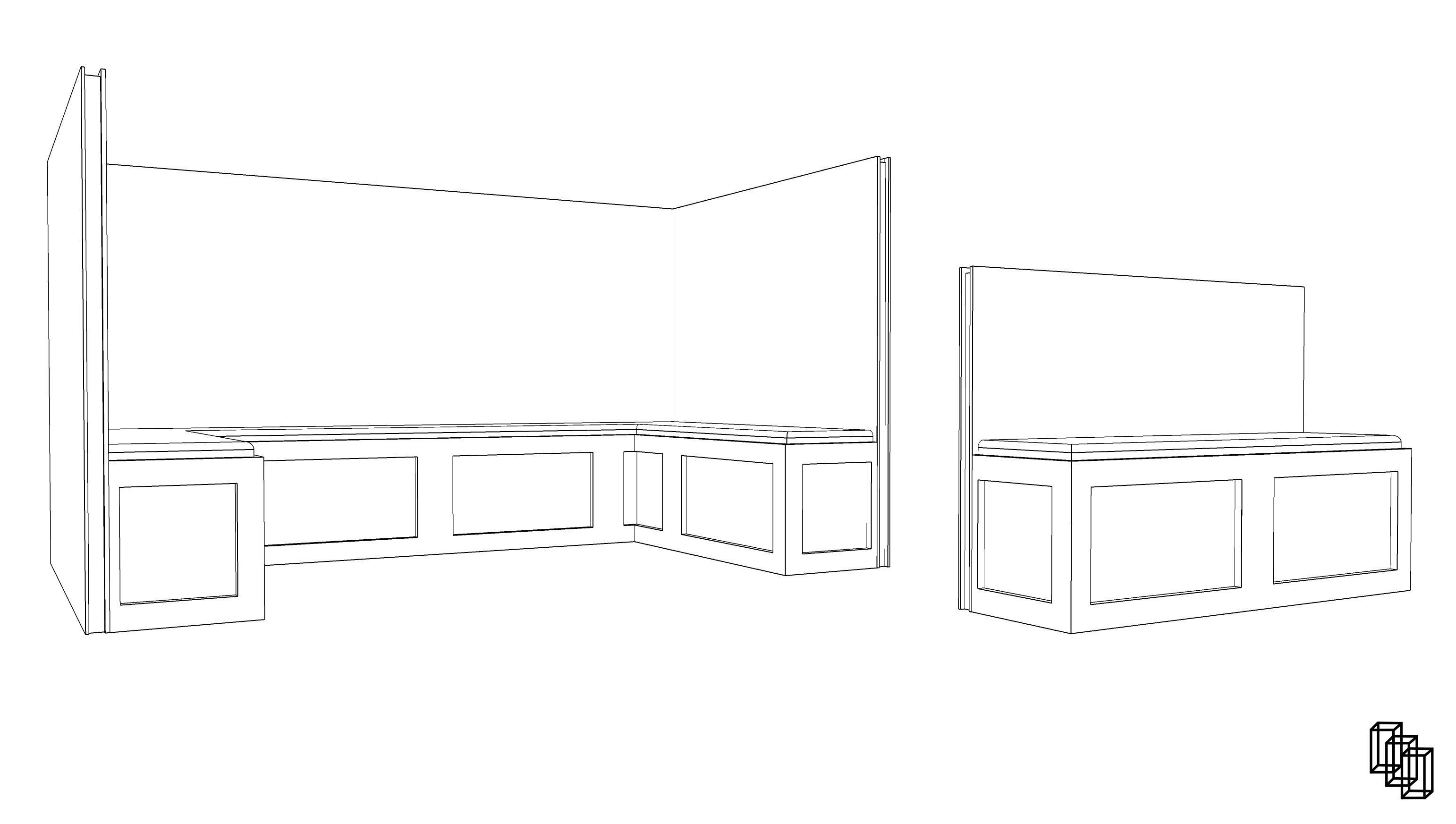 3D model Seating Nook VR / AR / low-poly | CGTrader