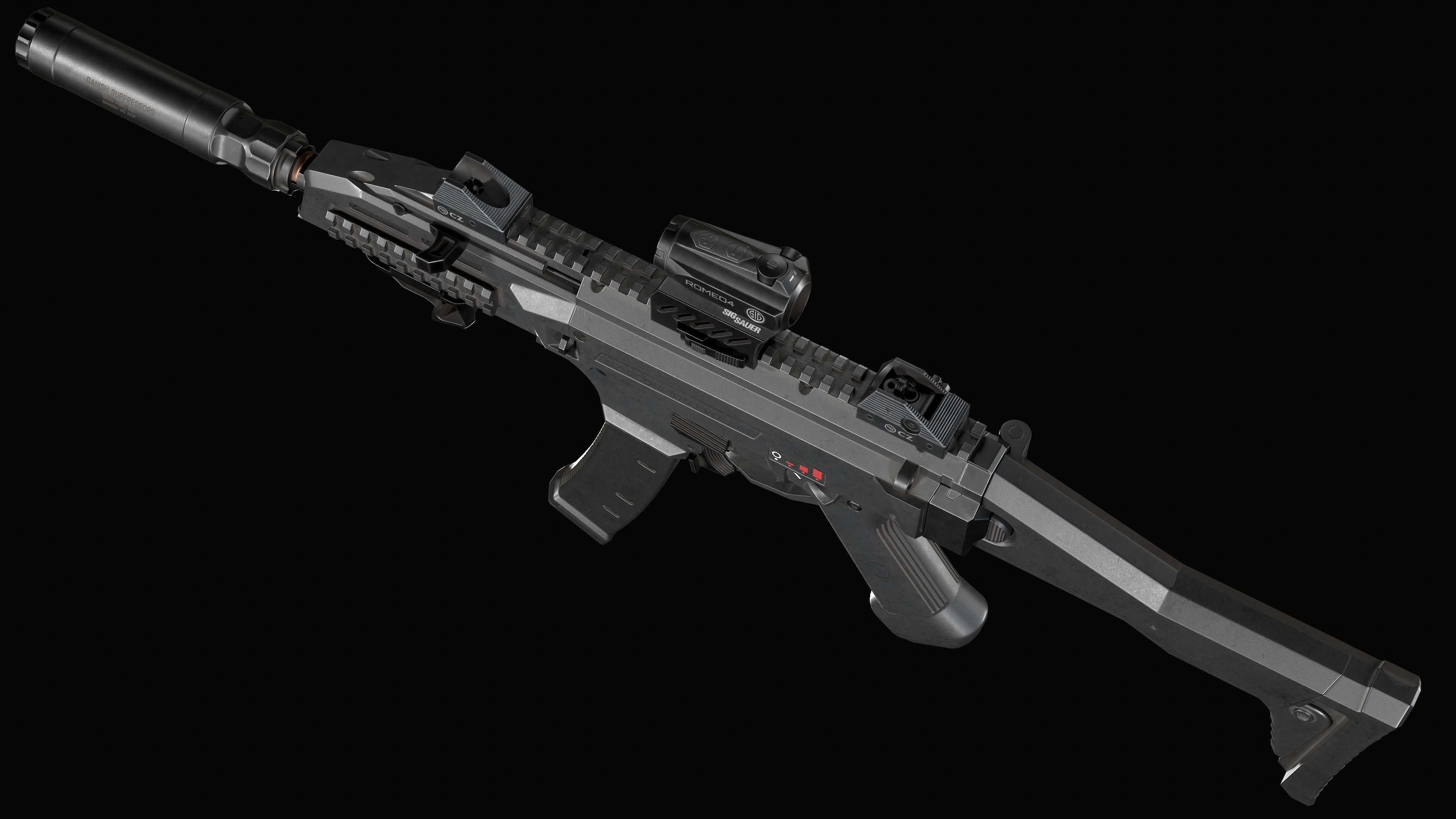3D model Tactical Modular SMG CZ Scorpion EVO 3 A1 VR / AR / low-poly ...