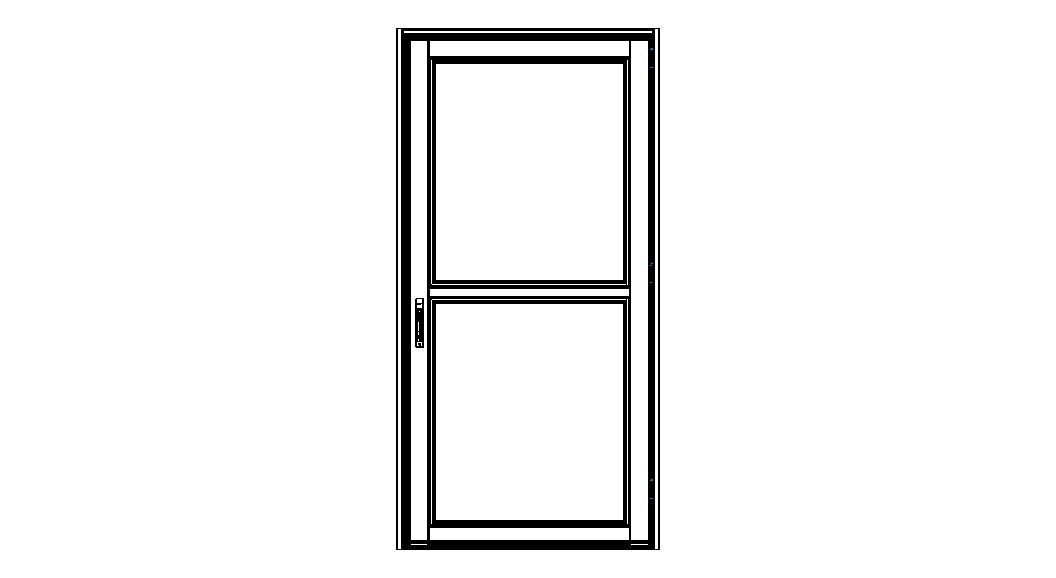 Entrance Aluminum Door 3D model rigged | CGTrader