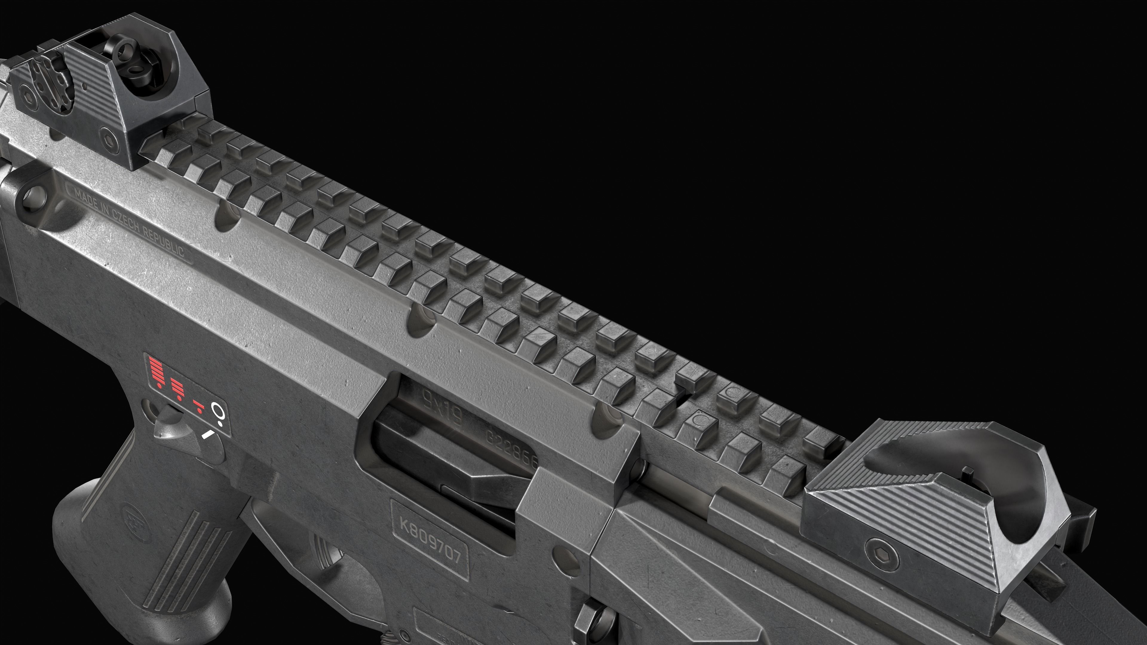 3D model Modular SMG CZ Scorpion EVO 3 A1 VR / AR / low-poly | CGTrader