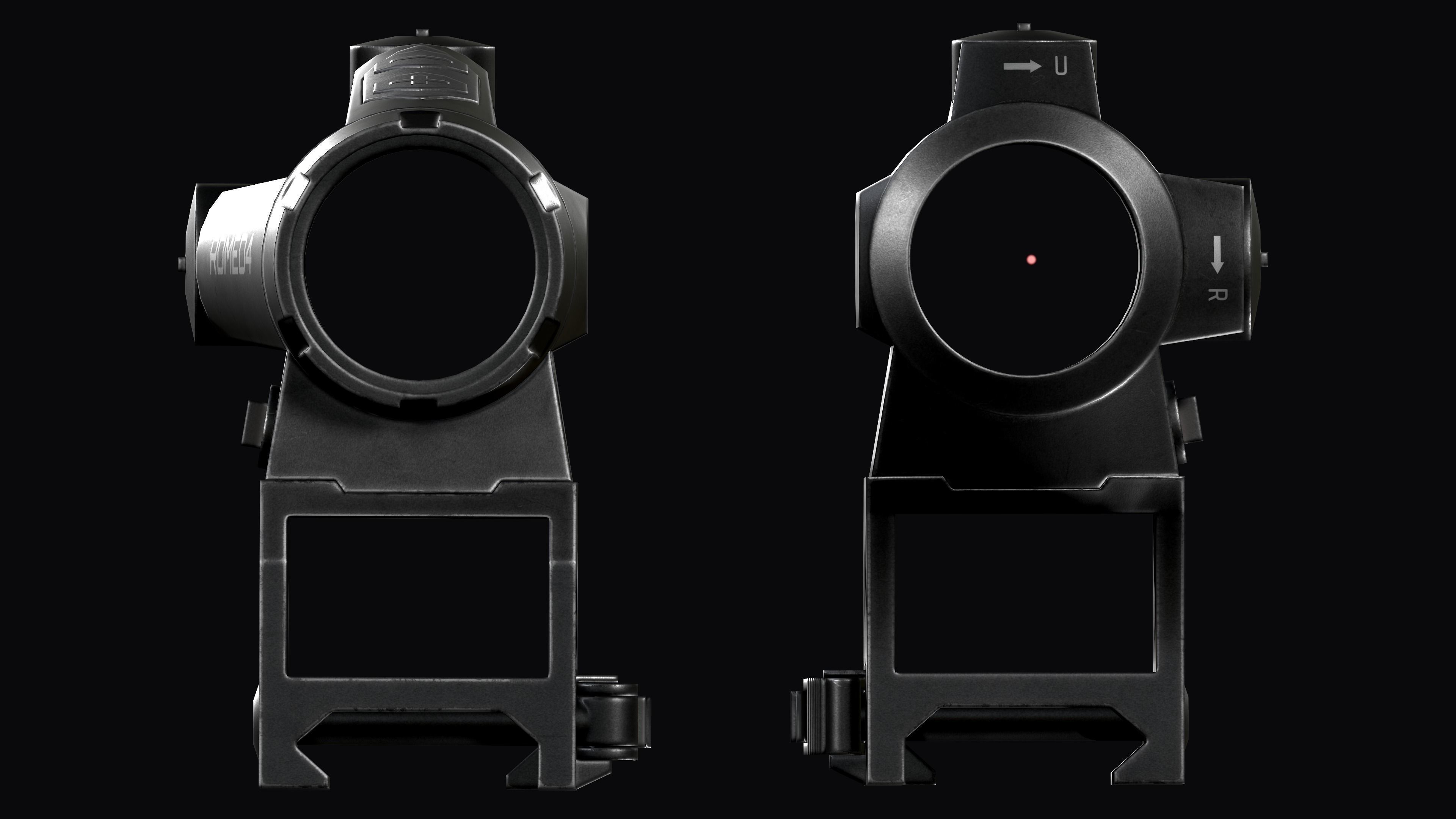 3D model Sig Sauer Red Dot Sight ROMEO4 VR / AR / low-poly | CGTrader