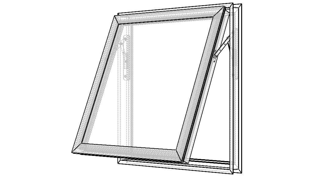 Casement Window- Top Hung 3D model rigged | CGTrader
