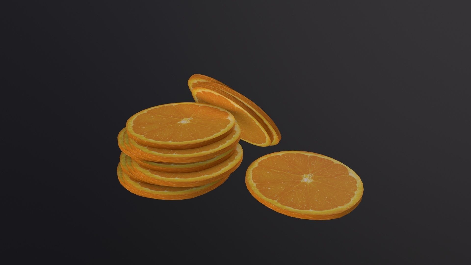 3D model Orange slice cirlce 3D Model VR / AR / low-poly | CGTrader