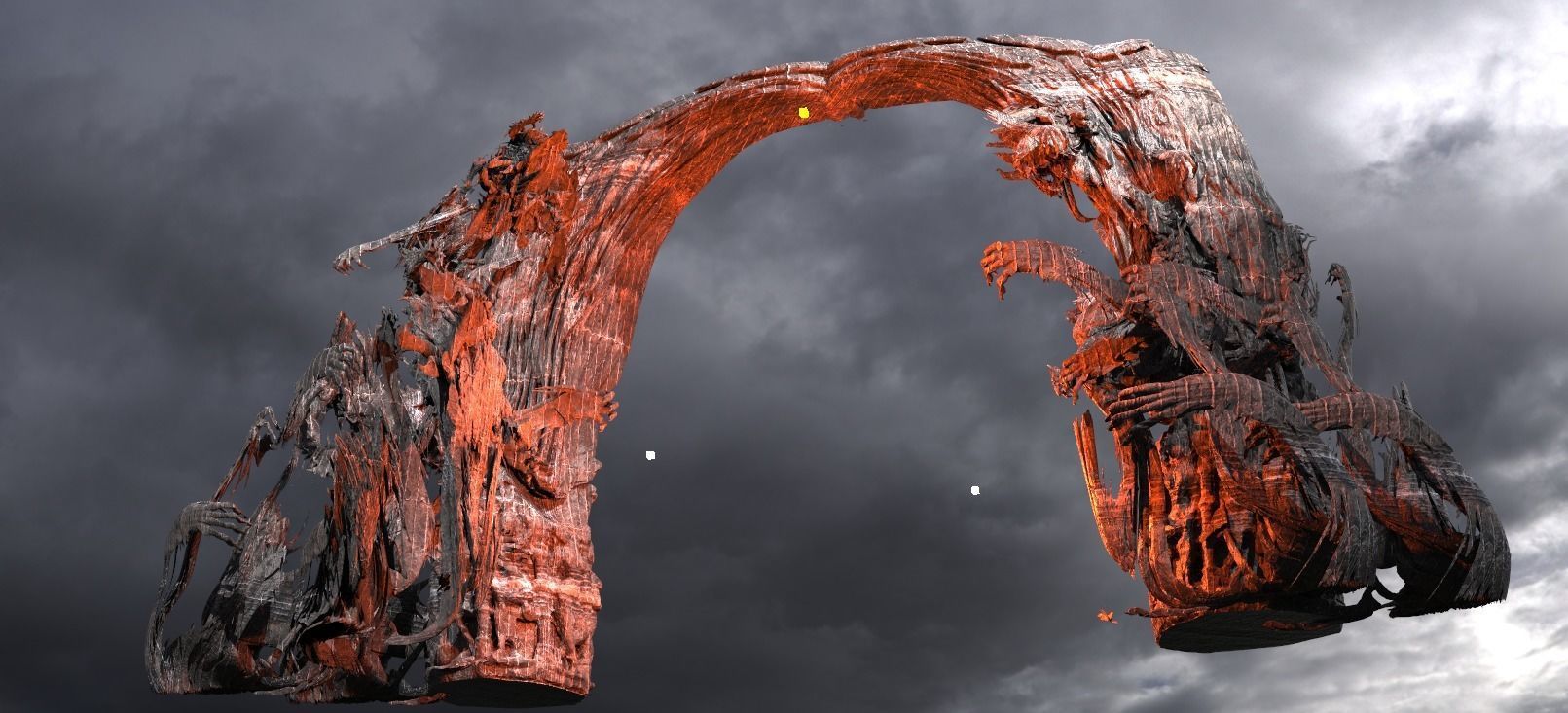 Magma demon arch bridge 3D model | CGTrader