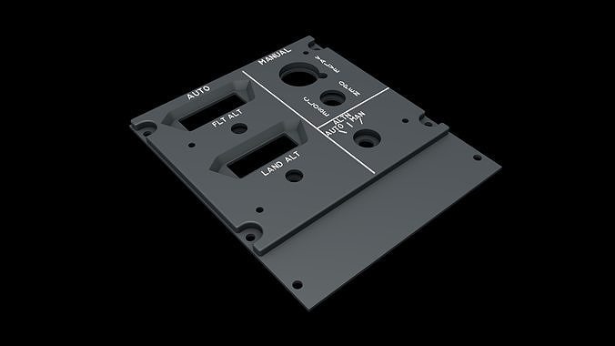 BOEING 737 OVERHEAD - DIGITAL PRESSURIZATION PANEL 3D model 3D ...