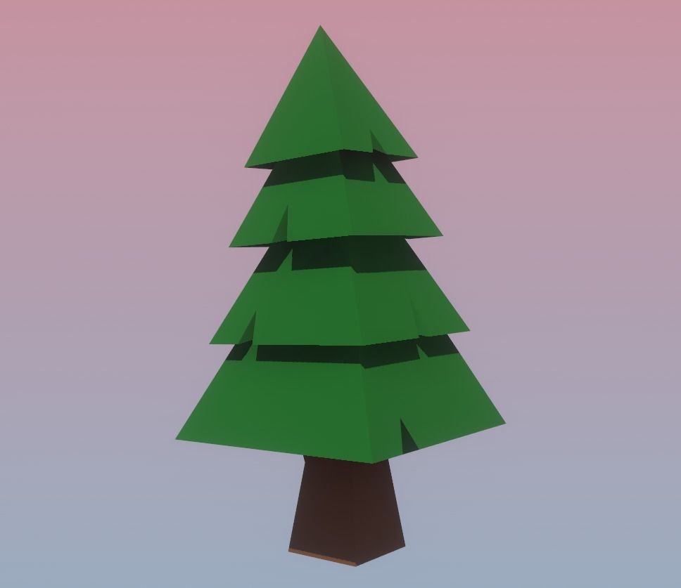 3D model Colored Pine Tree Pack - Low Poly VR / AR / low-poly | CGTrader