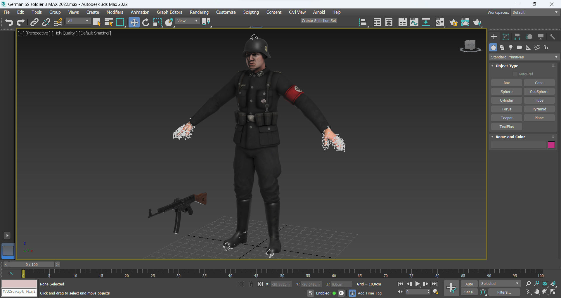3D model German SS Soldier 3 VR / AR / low-poly | CGTrader