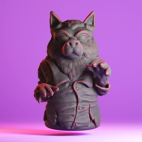 Finger Puppet - Werewolf 3D model 3D printable | CGTrader
