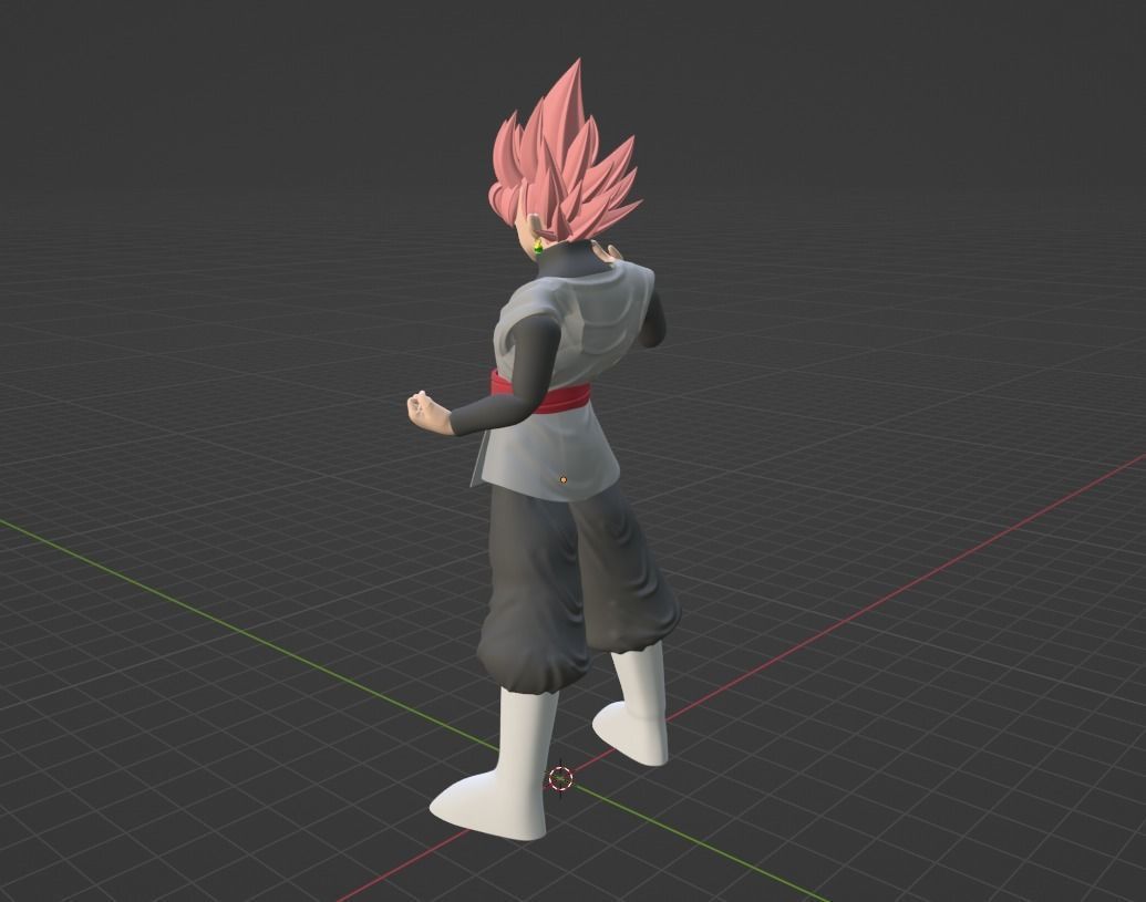 Goku Black SSJ Rose 3D Model 3D model rigged | CGTrader
