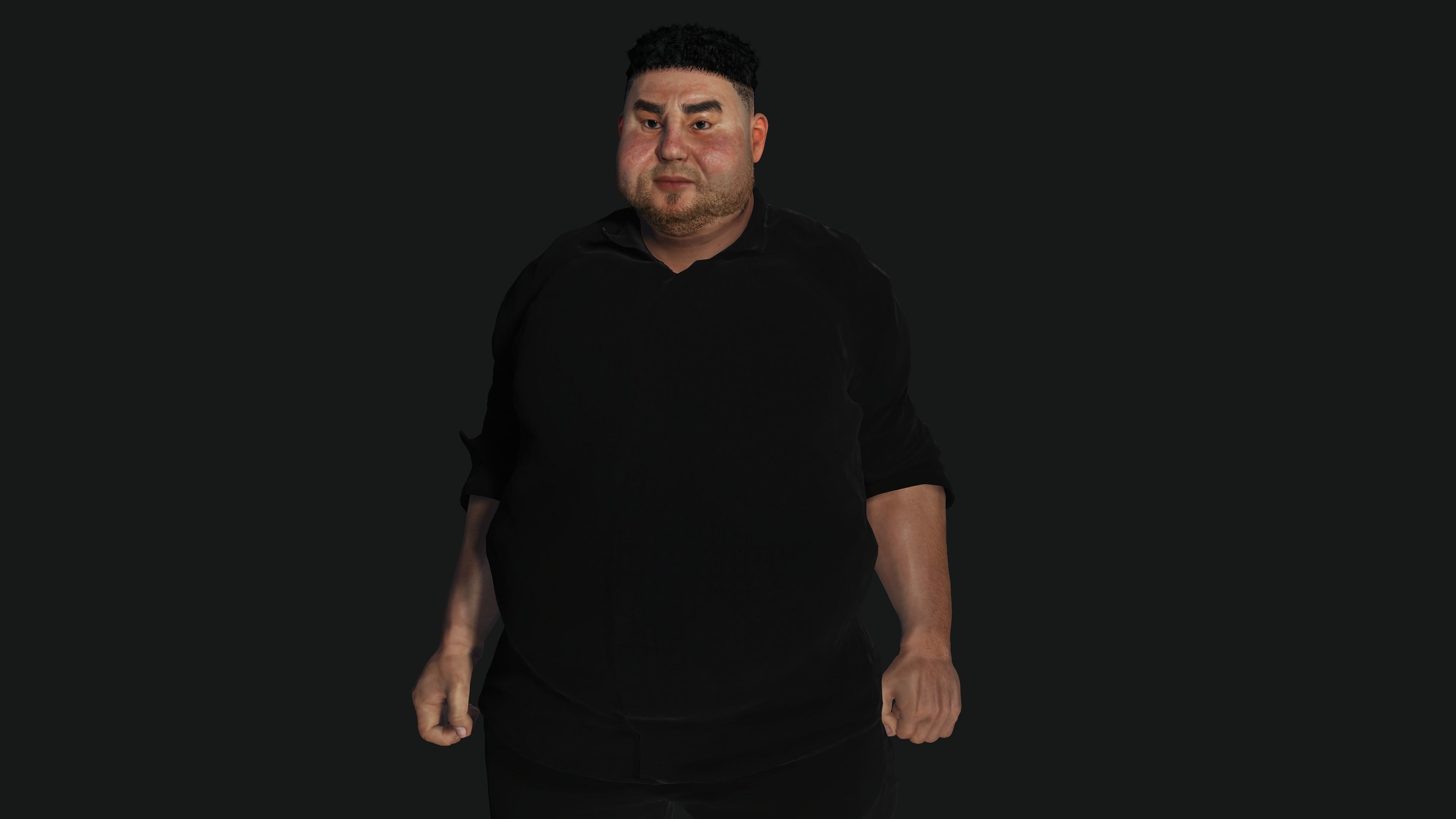 3D model AAA 3D REALISTIC FAT MALE BUSINESSMAN 3-RIG GAME READY ...