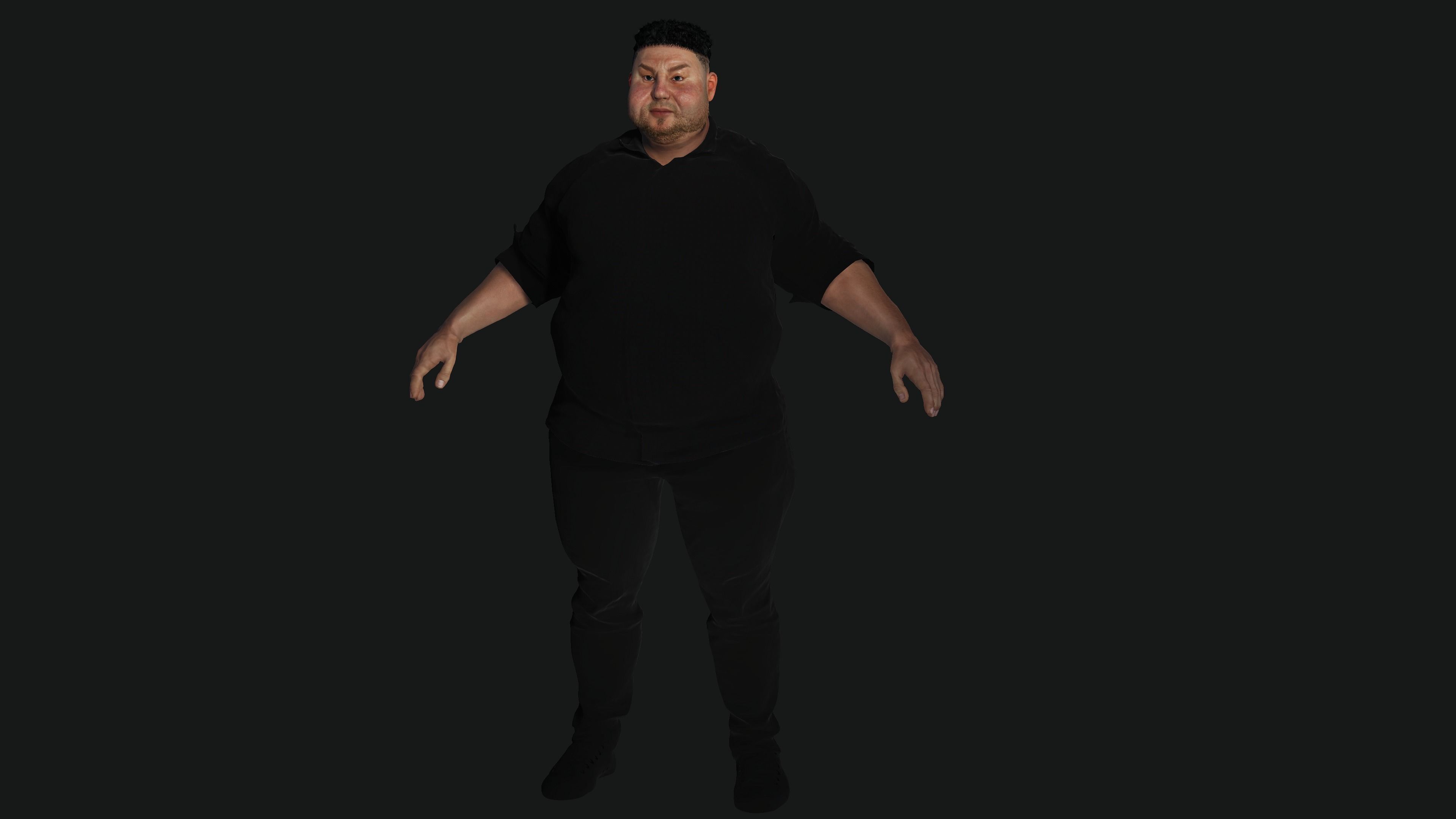3D model AAA 3D REALISTIC FAT MALE BUSINESSMAN 3-RIG GAME READY ...