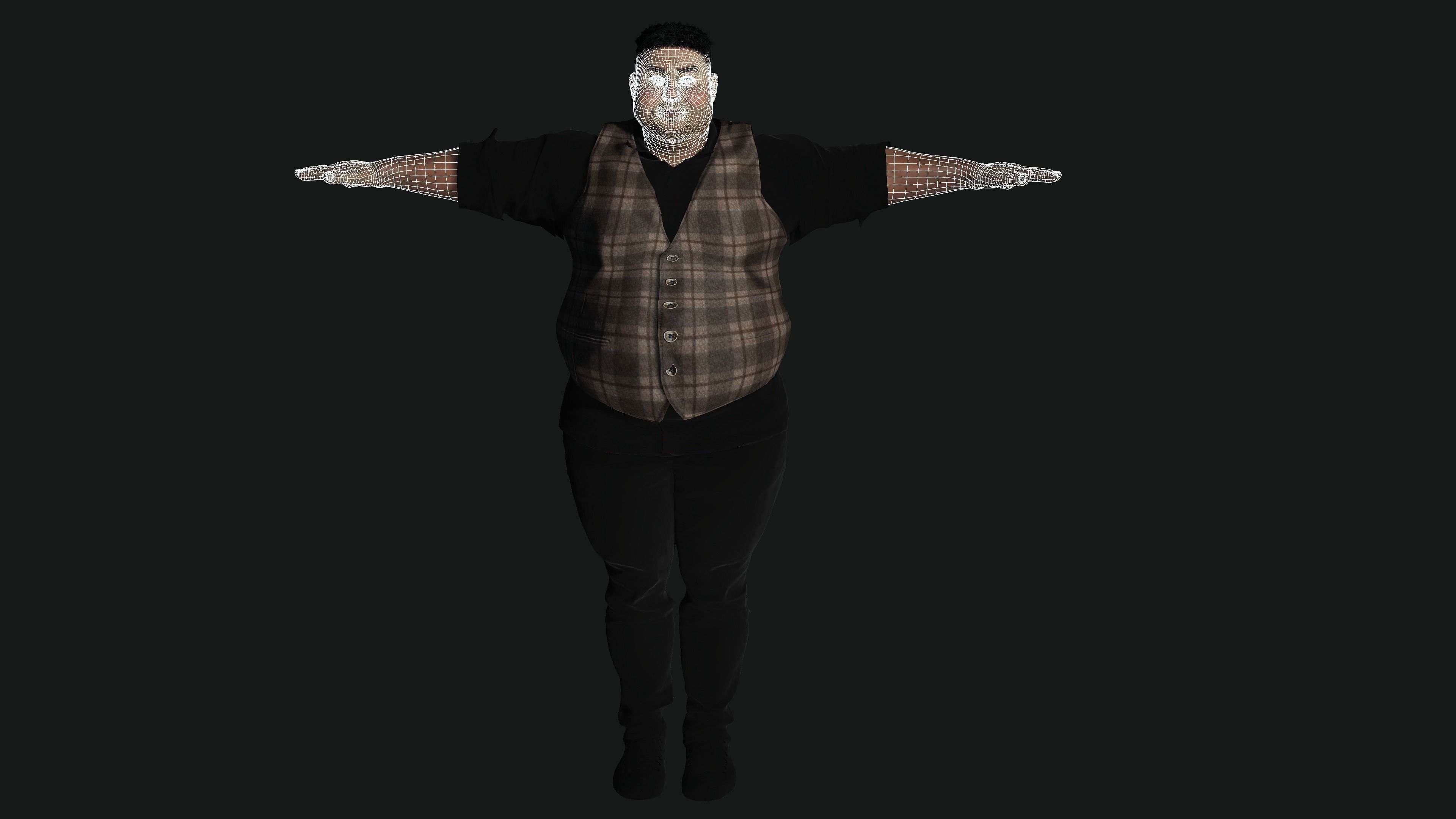 3D model AAA 3D REALISTIC FAT MALE BUSINESSMAN 3-RIG GAME READY ...