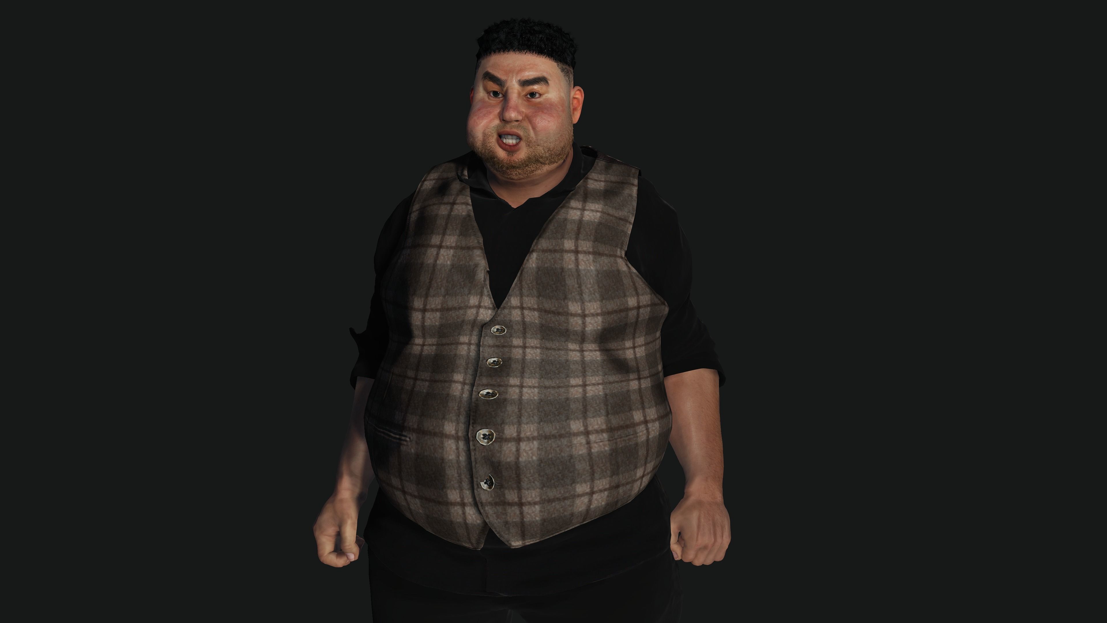 3D model AAA 3D REALISTIC FAT MALE BUSINESSMAN 3-RIG GAME READY ...