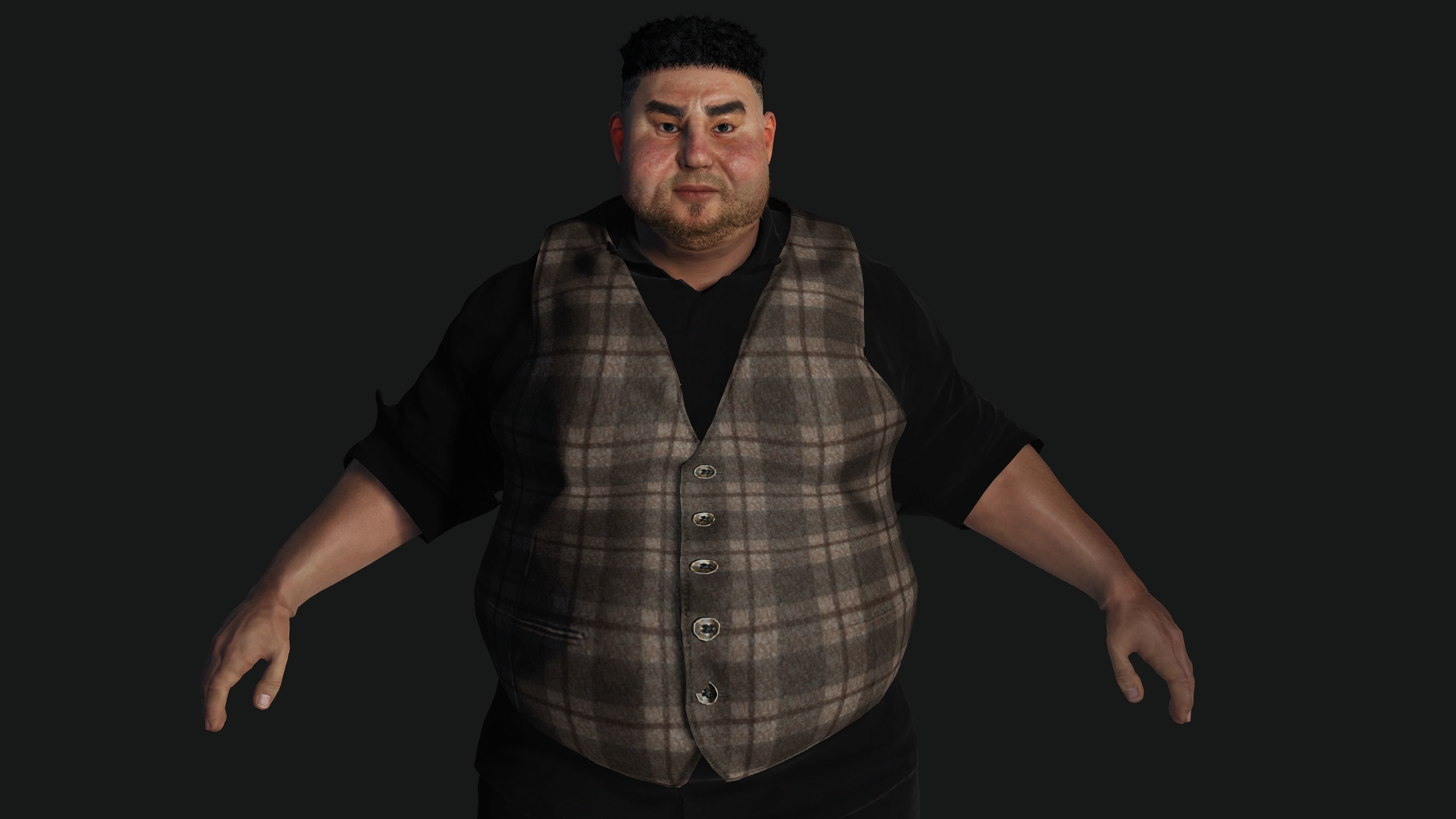 3D model AAA 3D REALISTIC FAT MALE BUSINESSMAN 3-RIG GAME READY ...