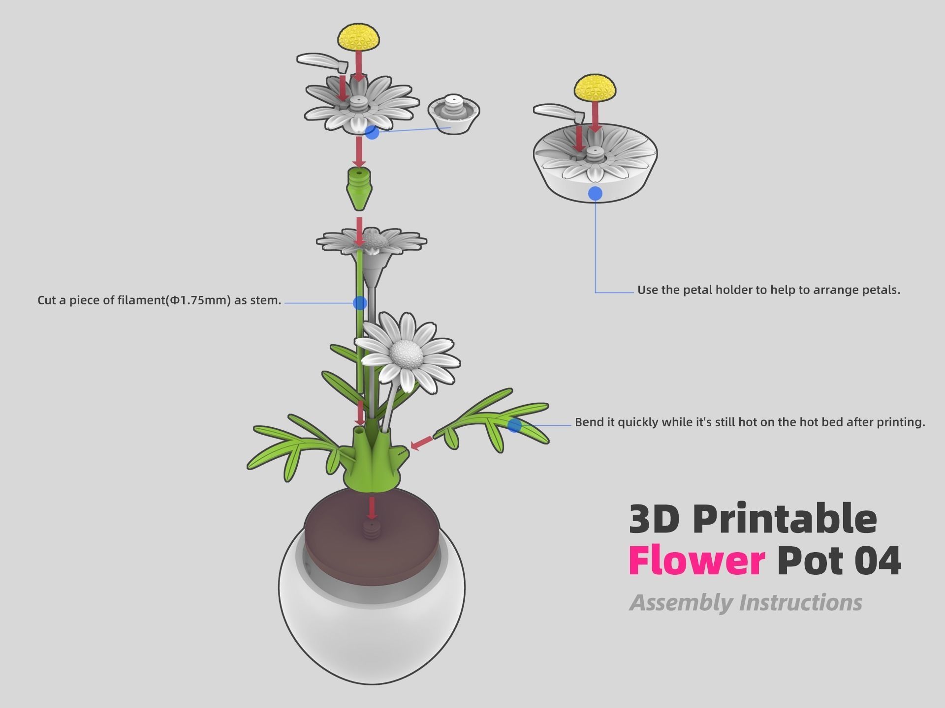 3D printable Flower Pots 3D model 3D printable | CGTrader