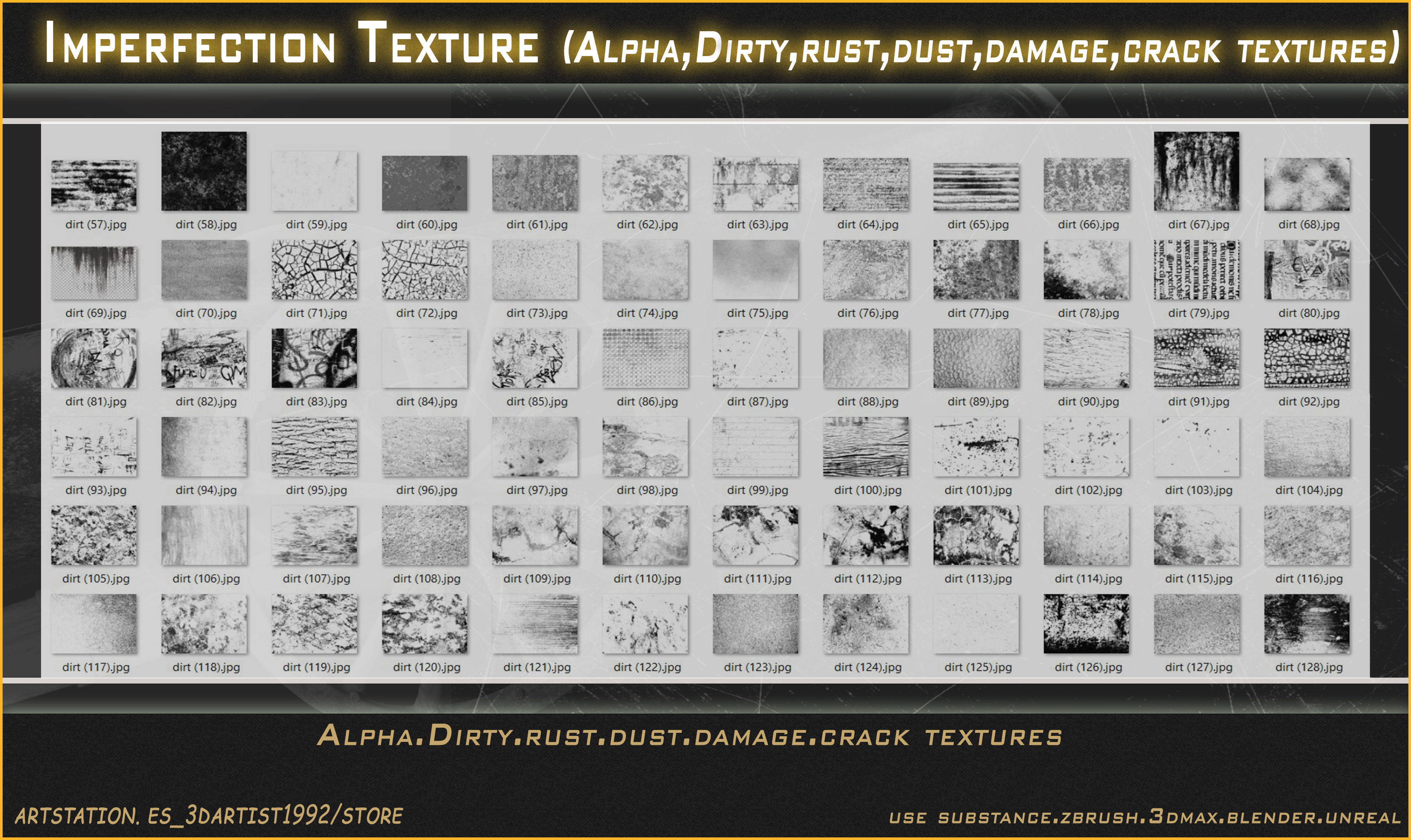 255 Imperfection Texture Alpha Dirty rust dust damage crack Texture ...