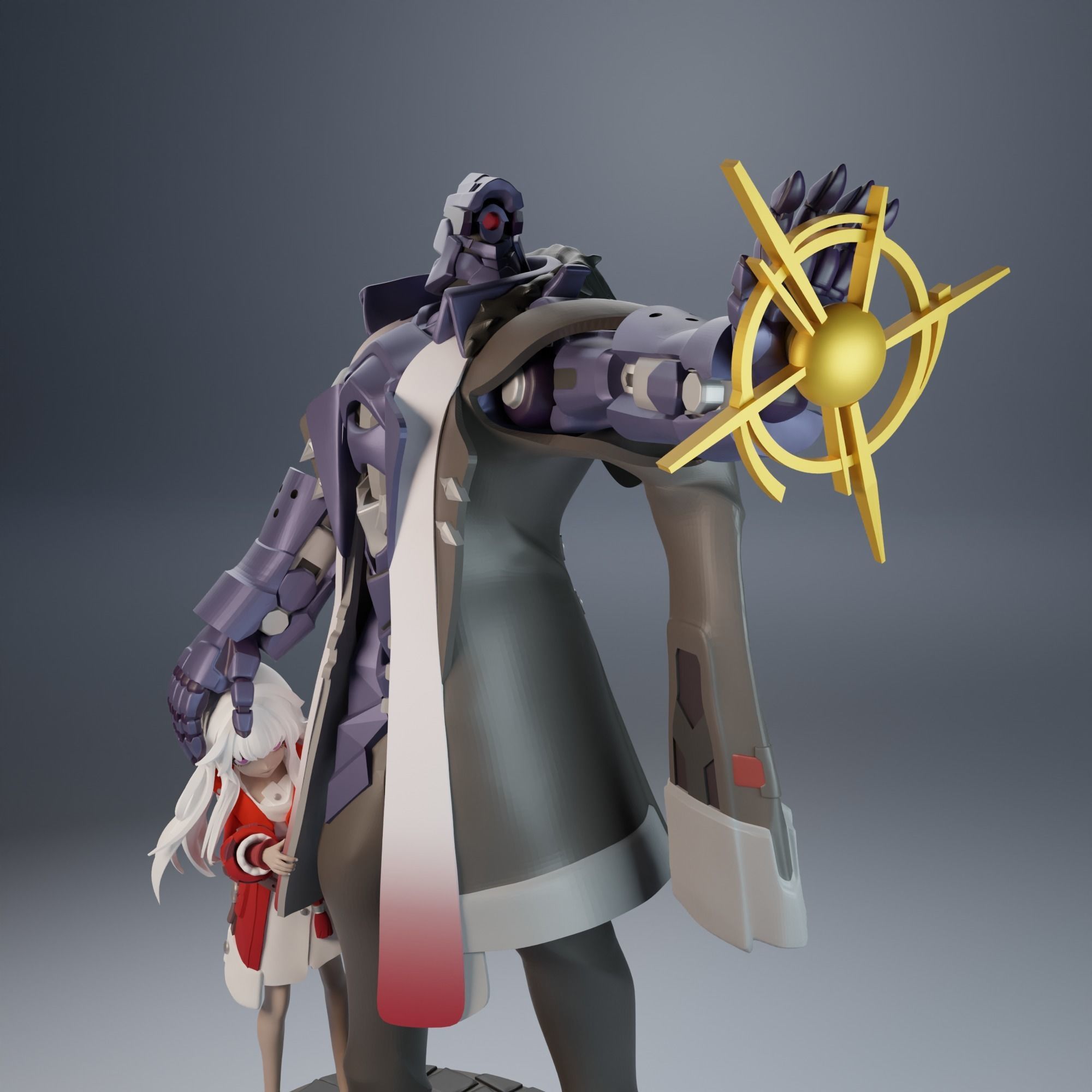 Clara and Svarog from Honaki Star Rail 3D model 3D printable | CGTrader